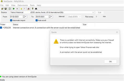Internet Connection Problem On User Computer Amiquote Amibroker Community Forum