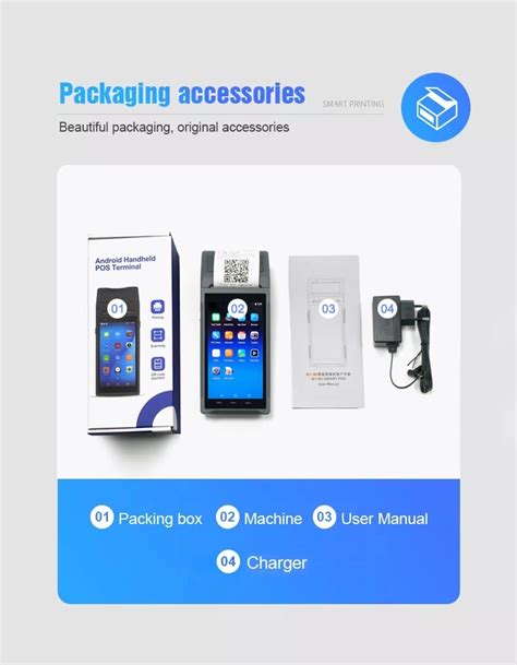 Android Portable POS Terminal With Mm Thermal Printer