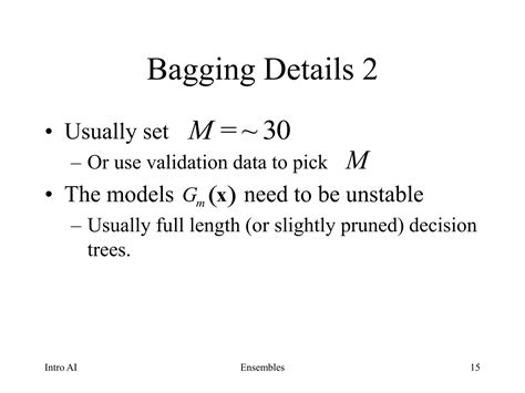Ensemble Learning Bagging Boosting And Stacking Ppt Artificial