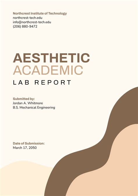 Free Lab Report Cover Page Templates To Edit Online