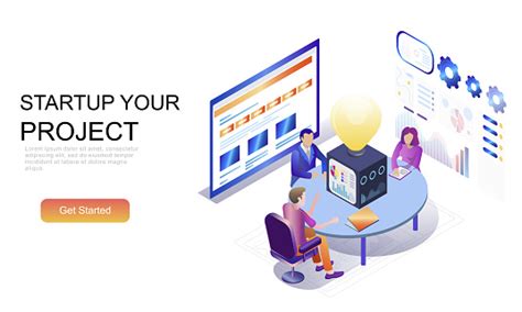 현대 평면 디자인 아이소메트릭 개념의 시작 당신의 프로젝트는 사람 문자를 장식 3차원 형태에 대한 스톡 벡터 아트 및 기타 이미지 3차원 형태 개념 개발 Istock