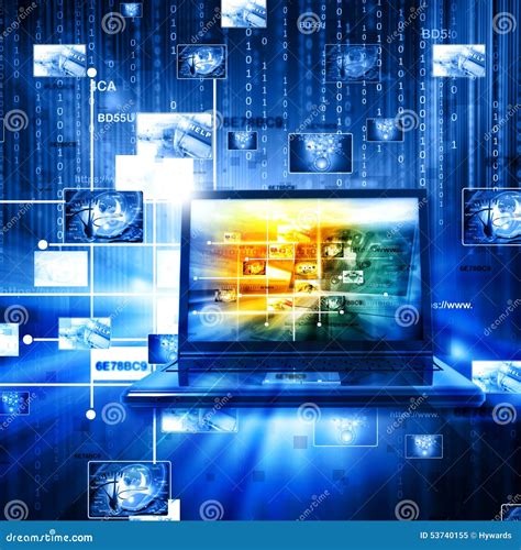 Data Management Technology Stock Illustration Illustration Of Display 53740155