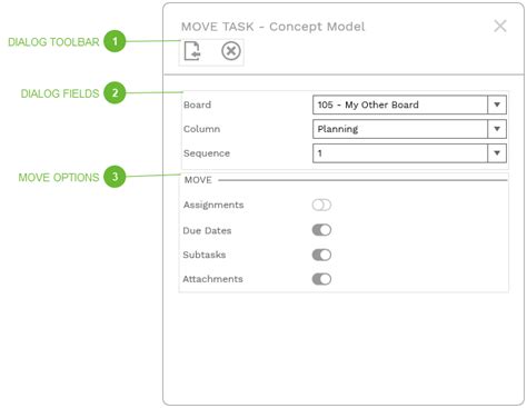 Move Task Dialog