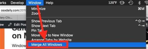 How To Merge All Open Windows Into Tabs In Safari For Mac Instantly