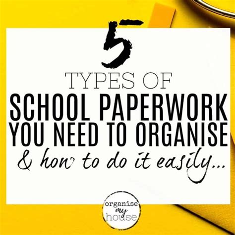 The 5 Types Of School Paperwork You Need To Organise