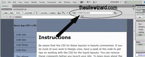 Dreamweaver Cs5 Tutorial How To Design A Website With Dreamweaver Cs5