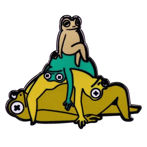 Lazy Frog Day Enamel Pin Distinct Enamel Pins