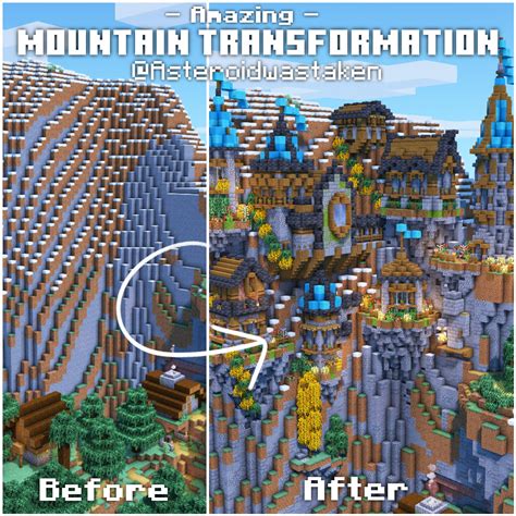 Mountain Transformation Minecraft Blueprints