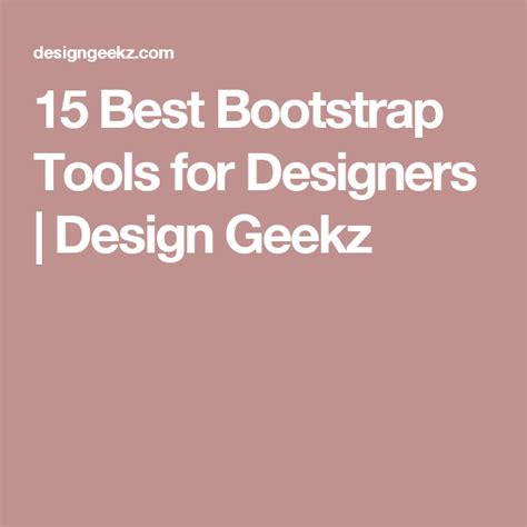 Design Tools For Bootstrap At Ester Gordan Blog