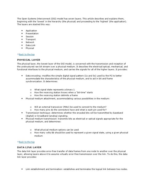 The Open Systems Interconnect Pdf Osi Model Network Switch