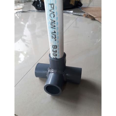 Jual Sambungan Fitting Konektor Tee Pipa Pvc Arah Inchi Las Pvc Double Bukan Lem Shopee