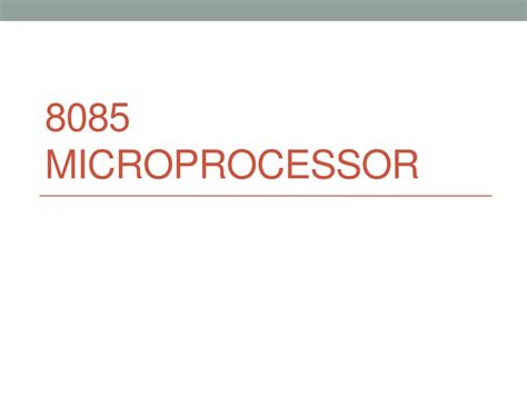 ppt 8085 microprocessor features architecture and components powerpoint presentation id