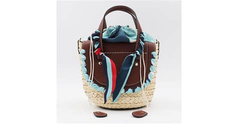 Cuba Lab Leather Habanera Silk Satchels Bag In Blue Lyst