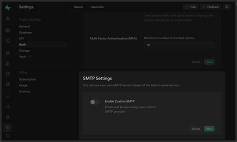 Supabase With SMTP Resend