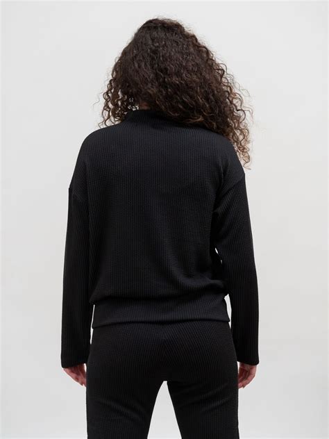 ג`קט סריג קטיפה זיג זג