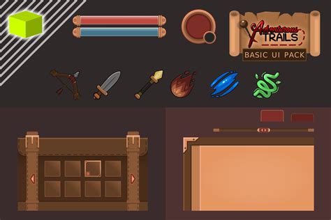 Adventurous Trails Game Kit Basic Ui Pack 2d Gui Unity Asset Store