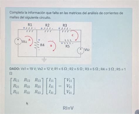 Solved Complete The Missing Information In The Matrices Of
