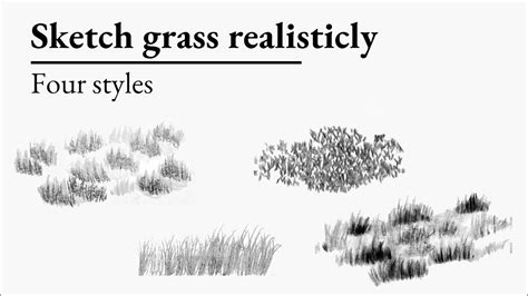 How To Draw Grass Realistically Different Styles To Improve Your Drawing Skills YouTube