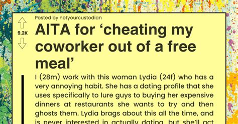 Employee Asks If Hes Wrong For Cheating His Coworker Out Of A Free Meal