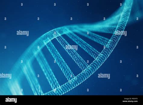 Digital Dna Molecule Structure Concept Binary Code Human Genome Dna Molecule With Modified
