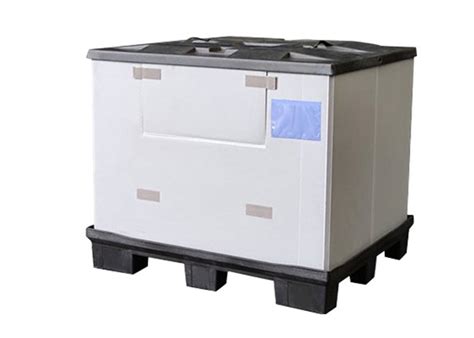 100kg Bulk Plastic Pallet Box Collapsible Pallet Crate Containers 810x610mm