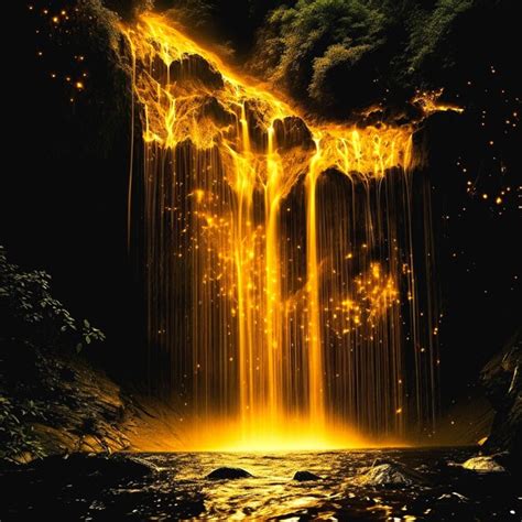 Premium Ai Image Design Of Waterfall