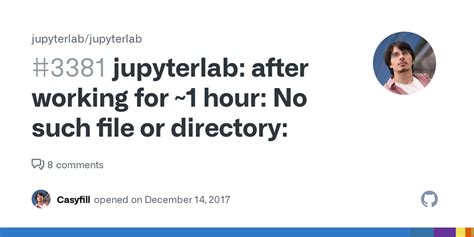 Jupyterlab After Working For ~1 Hour No Such File Or Directory