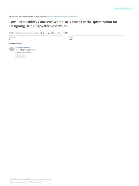 Permeability Of Pórtland Cement Paste Pdf Concrete Porosity