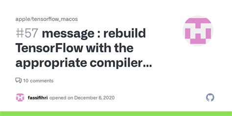 Message Rebuild Tensorflow With The Appropriate Compiler Flags