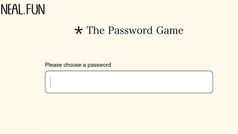 What Is ‘the Password Game On Nealfun The Internets Newest Viral
