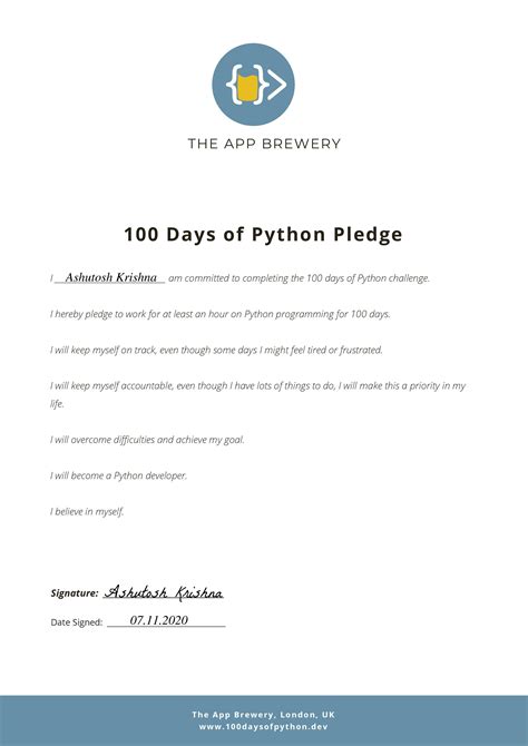100 Days Of Python 100 Days Of Code Challenge With Python