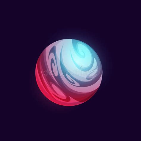 Mysterious Space Planet With Foggy Surface Globe Stock Vector