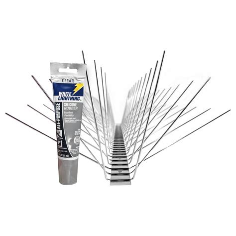 Bird Barrier Wide Stainless Steel Base Bird Repellent Spikes 817uy0 Bp S610 Grainger