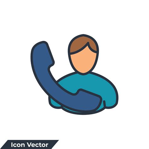 Call Icon Logo Vector Illustration Call Man Symbol Template For