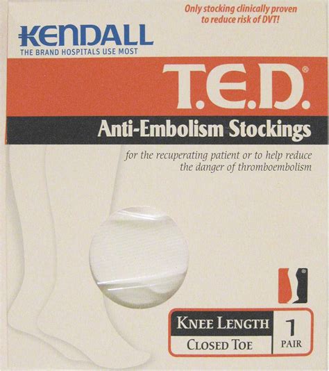 Kendall Ted Anti Embolism White Knee Length Extra