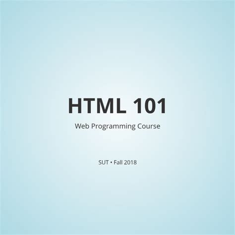 Html 101