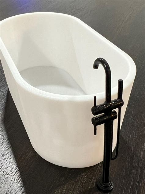 Miniature Dollhouse Bathtub 1 12 Scale 3d Printed Bath Oval Tub