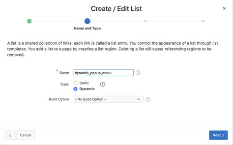Oracle Apex Dynamic Popup Navigation Menu Example • Vinishdev