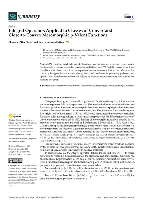 Pdf Integral Operators Applied To Classes Of Convex And Close To