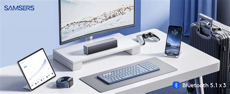 Samsers Foldable Bluetooth Keyboard With Numeric Keypad Full Size Wireless Folding