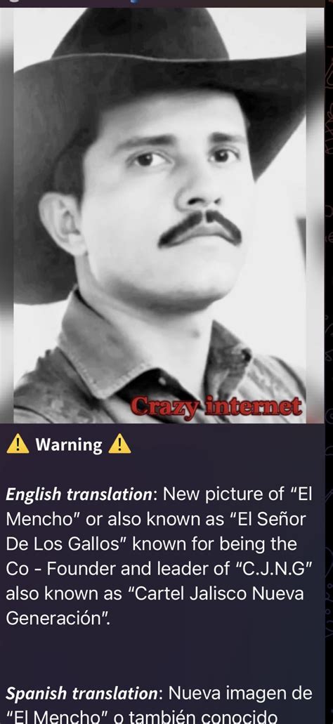 New Pic Of El Mencho R Narcofootage