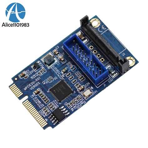 Mini PCI E To USB Adapter PCIE To 19Pin SATA Dual USB3 0 Expansion Adapter Card EBay