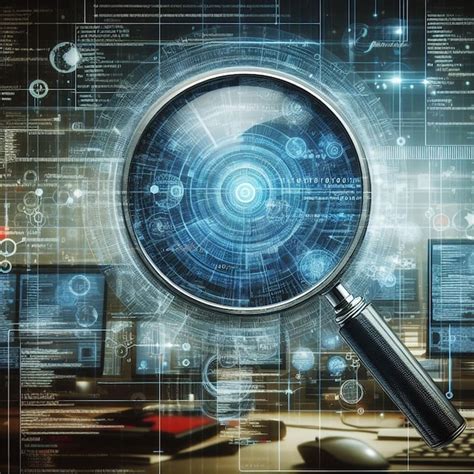 Premium Photo A Computer Screen With A Magnifying Glass And A Magnifying Glass