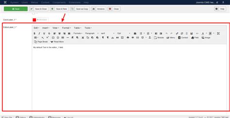 J X Adding Custom Fields Editor Field Joomla Documentation