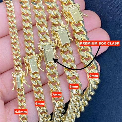 Cuban 10kt Gold Chain Etsy