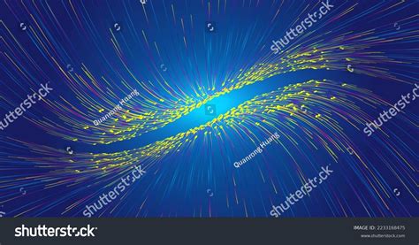 Color Waveform Dot Line Extension Convergence Stock Illustration