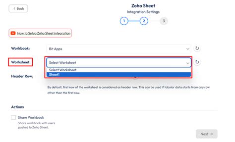 Zoho Sheet Integration With Bit Form