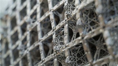 The Image Shows A Closeup Of A Metal Lattice Structure The Structure Is