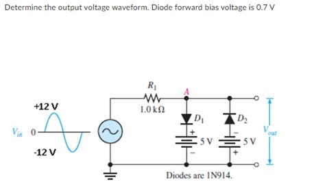 Solved Determine The Output Voltage Waveform Diode Forward