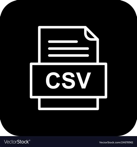 Csv File Document Icon Royalty Free Vector Image